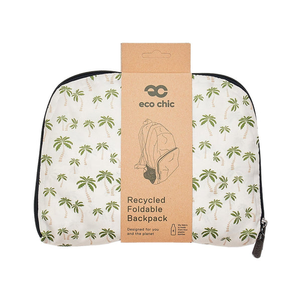 Eco Chic Lightweight Foldable Backpack Palm Tree – Eco Chic Retail Ltd