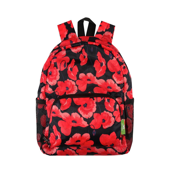 Eco Chic Lightweight Foldable Mini Backpack Poppies – Eco Chic Retail Ltd